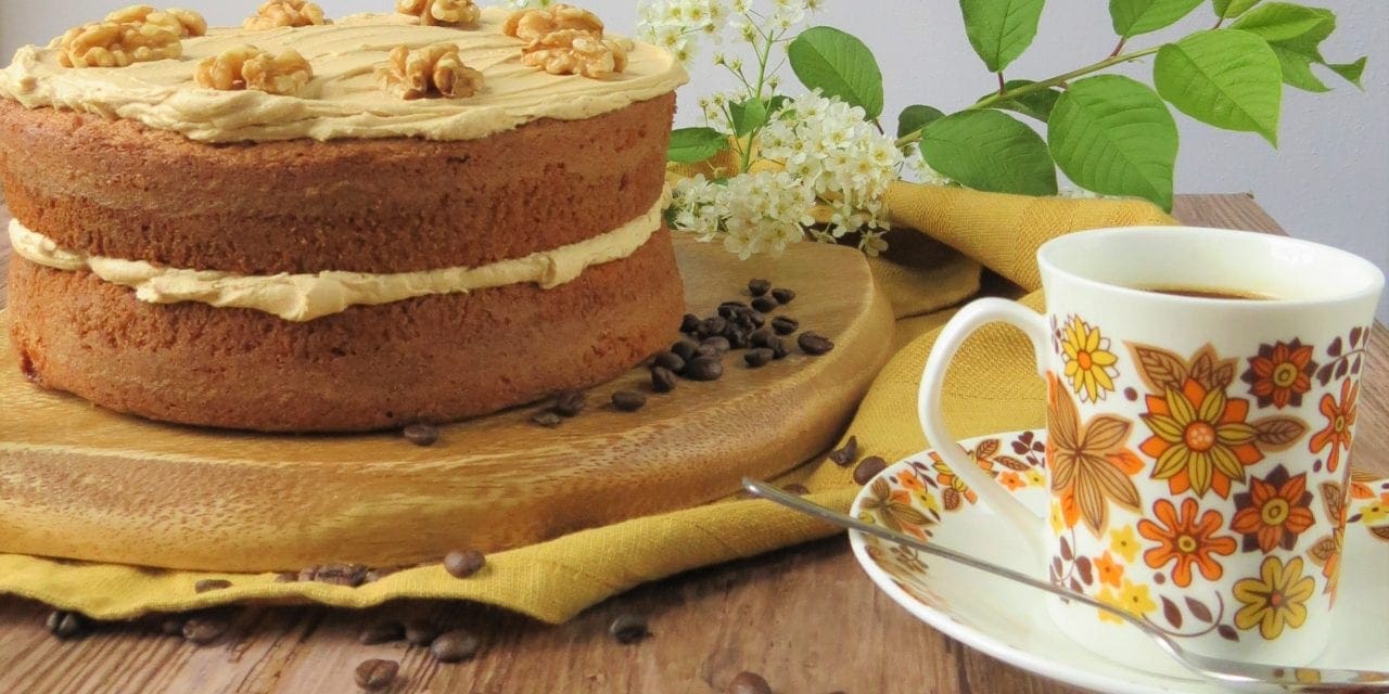 Gluten Free Delicious Coffee and Walnut Cake Recipe