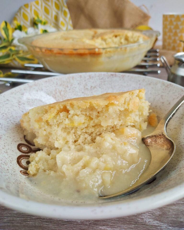 Easy Gluten Free Self Saucing Lemon Pudding | vegan too